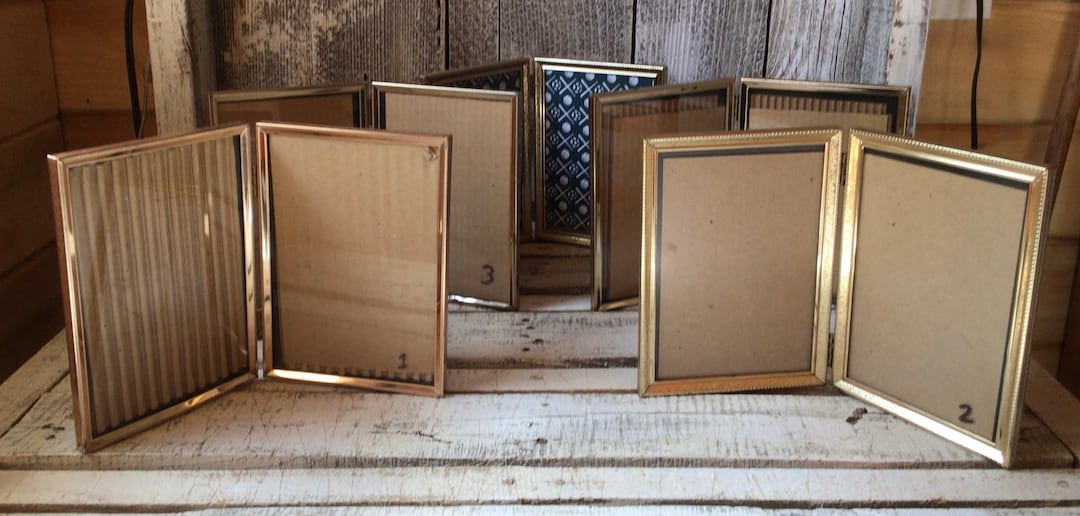 Vintage Double Picture Frame 5 X 7 Gold Tone Metal your Choice ...
