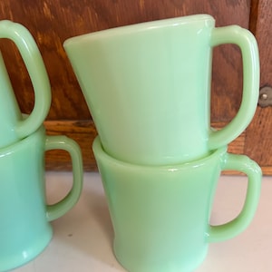 Vintage Fire King Jadeite Mugs X 6, Authentic Jadeite Coffee Mugs Set ...
