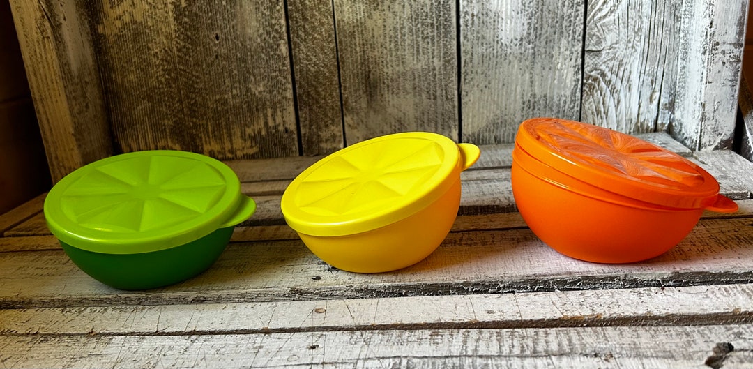 Tupperware Citrus Angled Bowls W Lids, Choice of Lemon Lime Container W ...