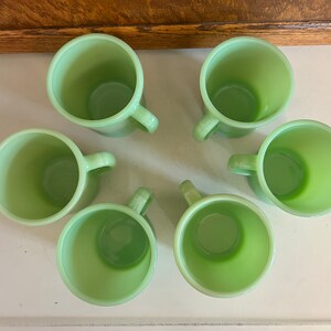 Vintage Fire King Jadeite Mugs X 6, Authentic Jadeite Coffee Mugs Set ...