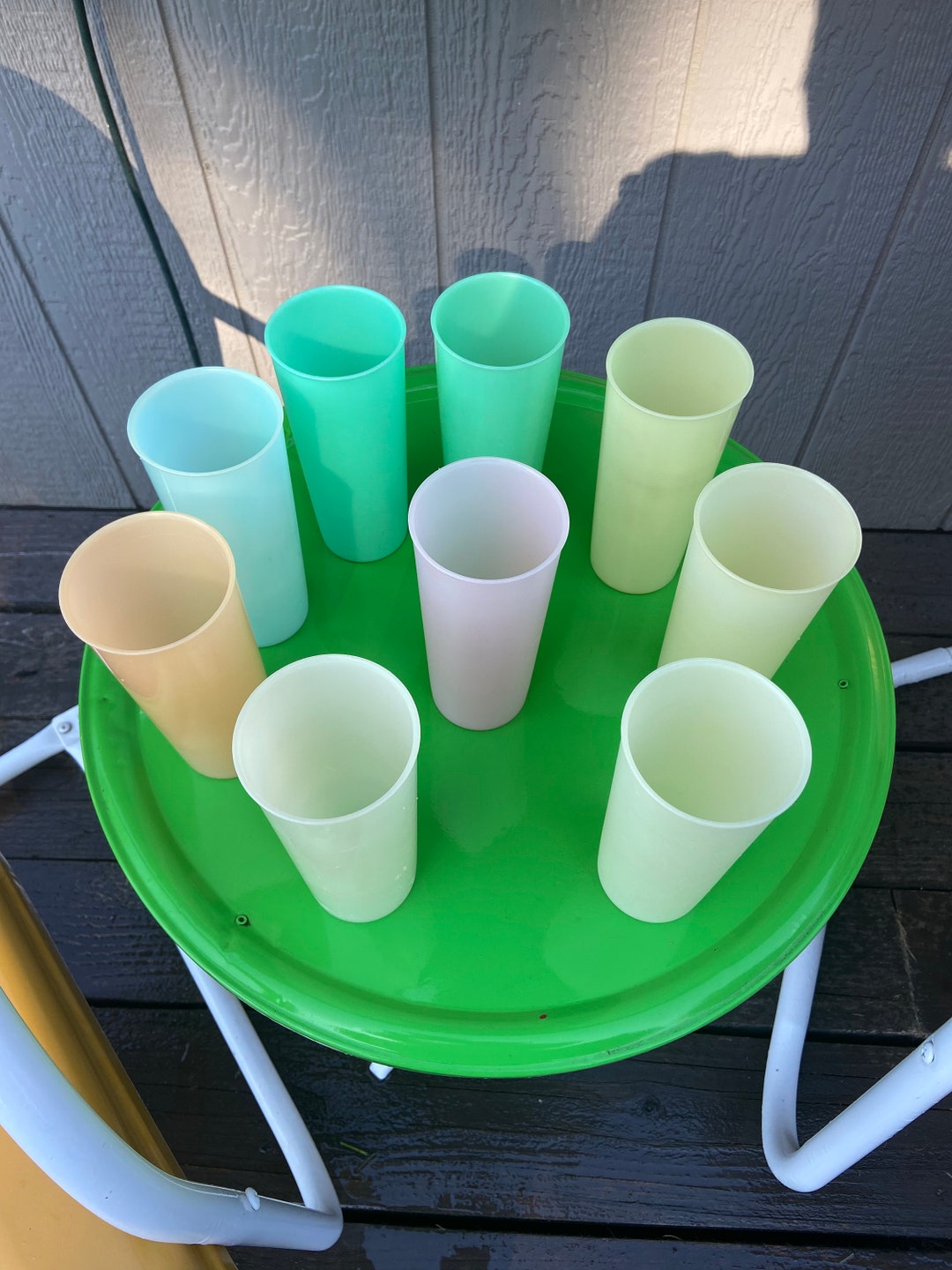 Vintage Tupperware 16 Oz Pastel Tumblers X 9, Nine Tupperware Tall Ice ...