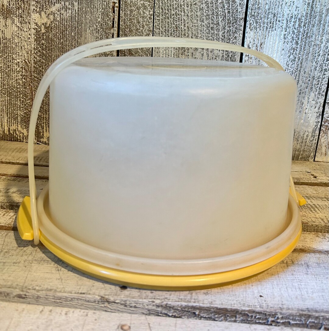 Vintage Tupperware Cake Taker Carrier 3 Piece W Handle, Tupperware ...