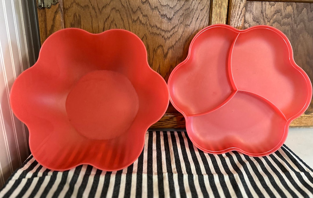 Vintage Tupperware Chip N Dip Bowl and Lid, Tupperware # 4624A in ...
