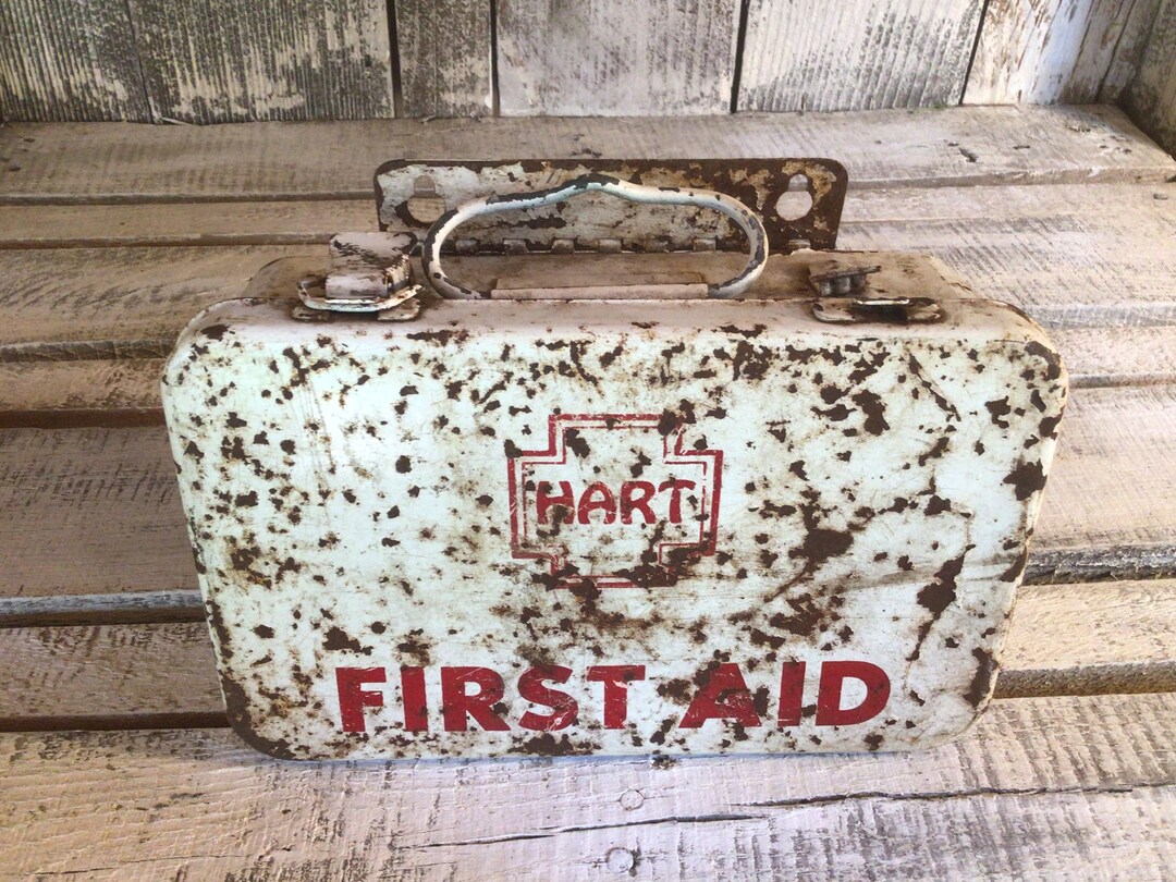 Vintage First Aid Kit Wall Hung Complete W First Aid Supplies - Etsy