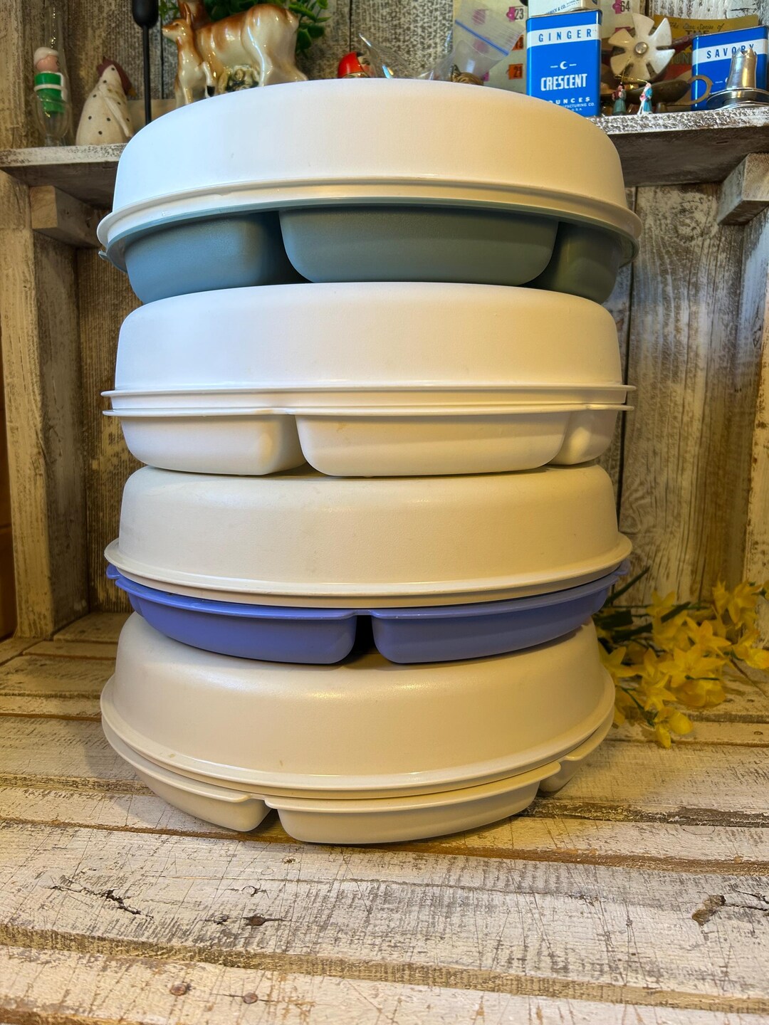 Vintage Tupperware Divided Party Serving Tray *your Choice of Color ...