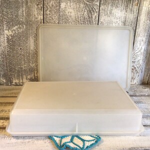 Vintage Tupperware 9 X 13 Rectangle Storage Container in Opaque White ...