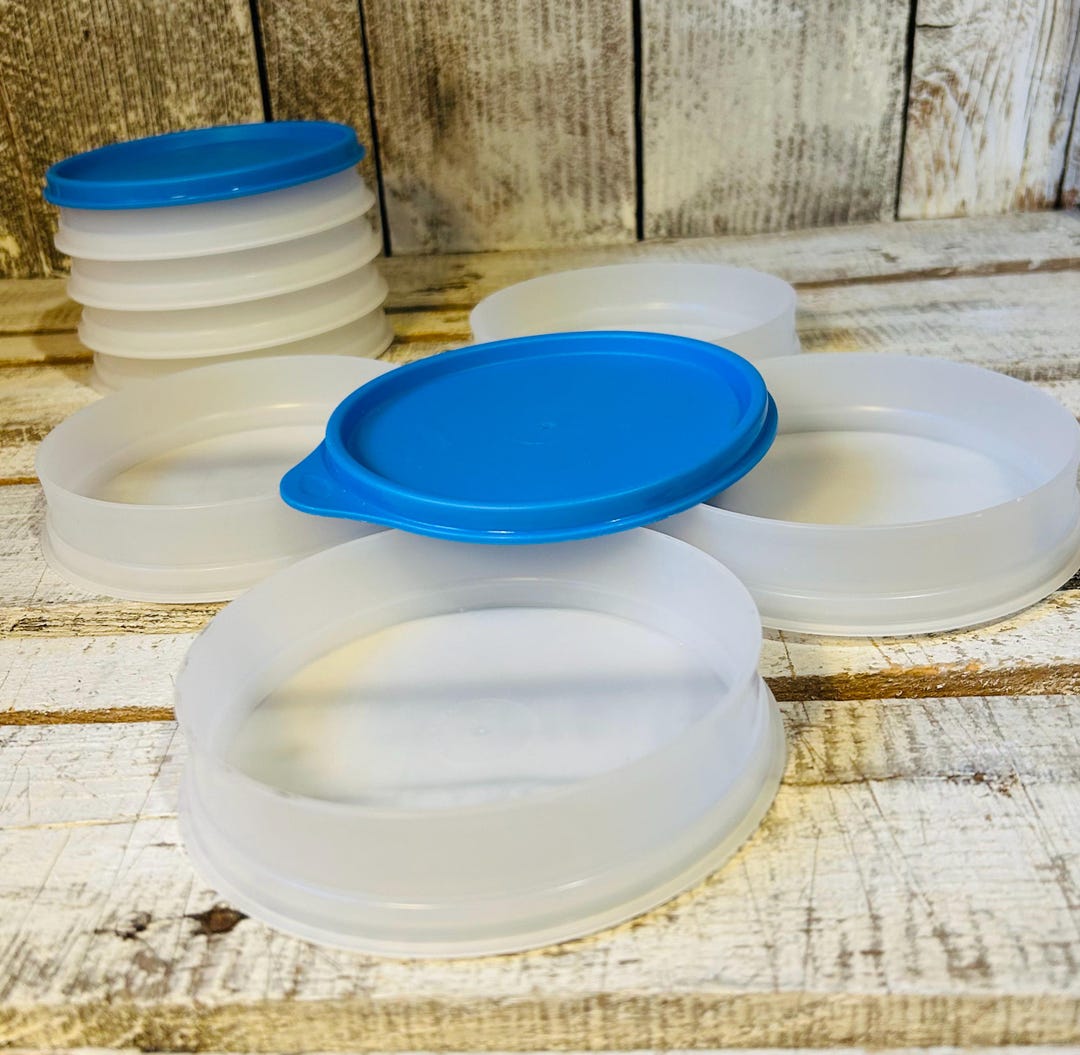 Vintage Tupperware Hamburger Keeper Freezer Containers 5 Pc Set, Burger ...