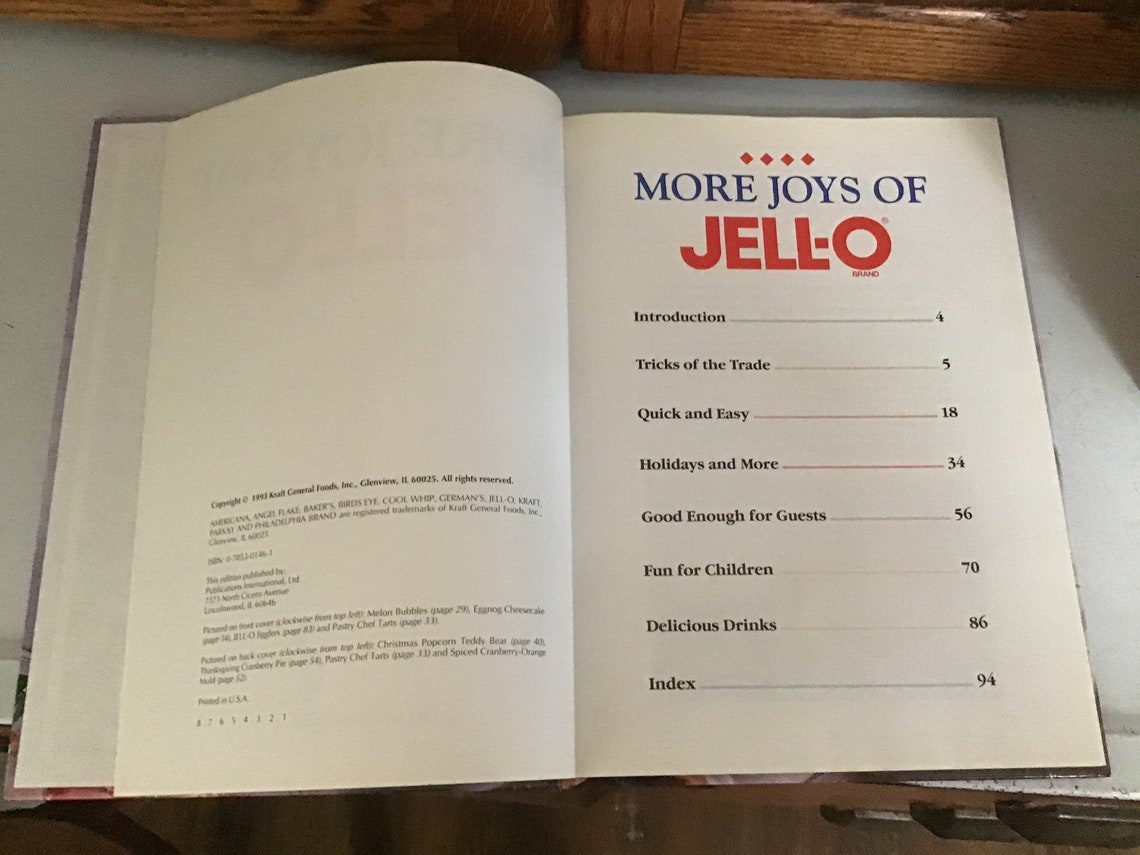 Vintage Jello Cookbooks Choice of More Joys of Jello Cookbook - Etsy