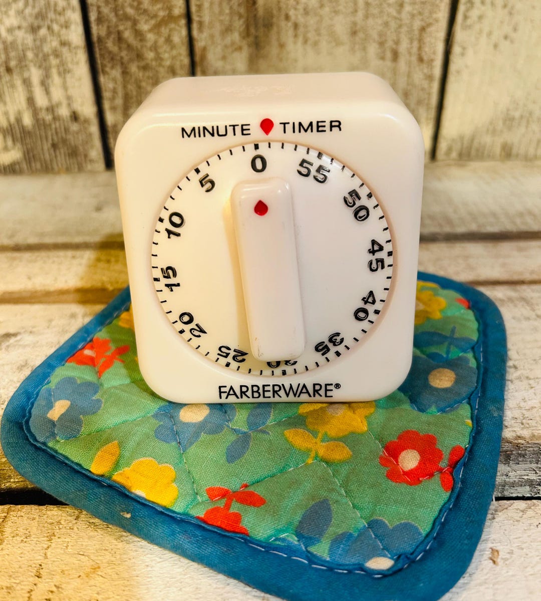 Vintage Faberware Kitchen Minute Timer Black and White, Retro Kitchen ...