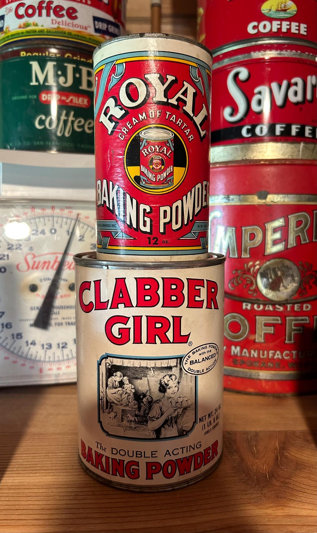 Vintage Glabber Girl Baking Powder Can or Royal Baking Powder Can ...