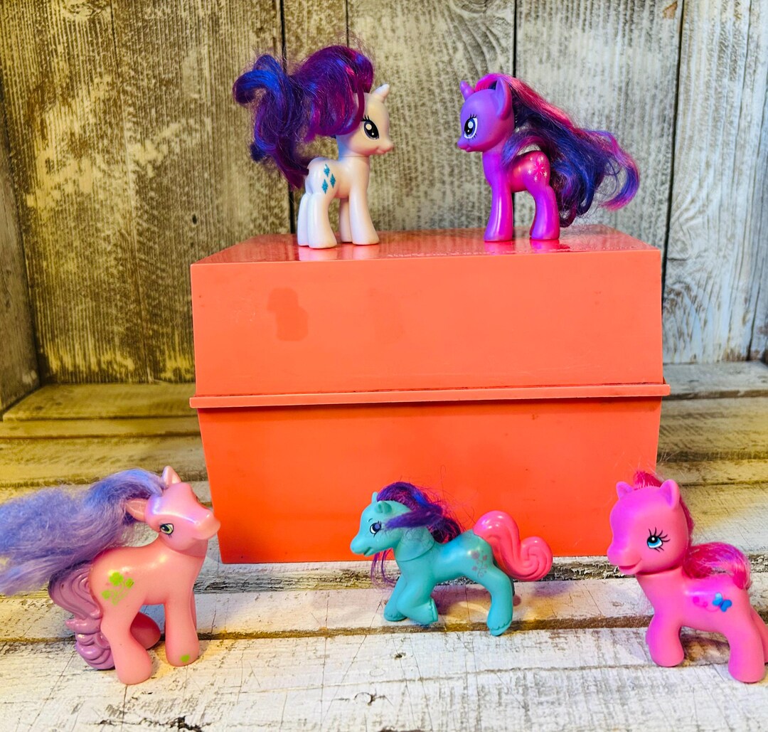 My Little Pony Set of 5 Collectible Mini 3.5” Ponies G3, Rarity Unicorn ...