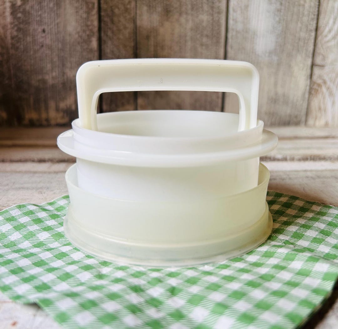 Vintage Tupperware Burger Press 3 Piece Set, Hamburger Press Mold Set ...