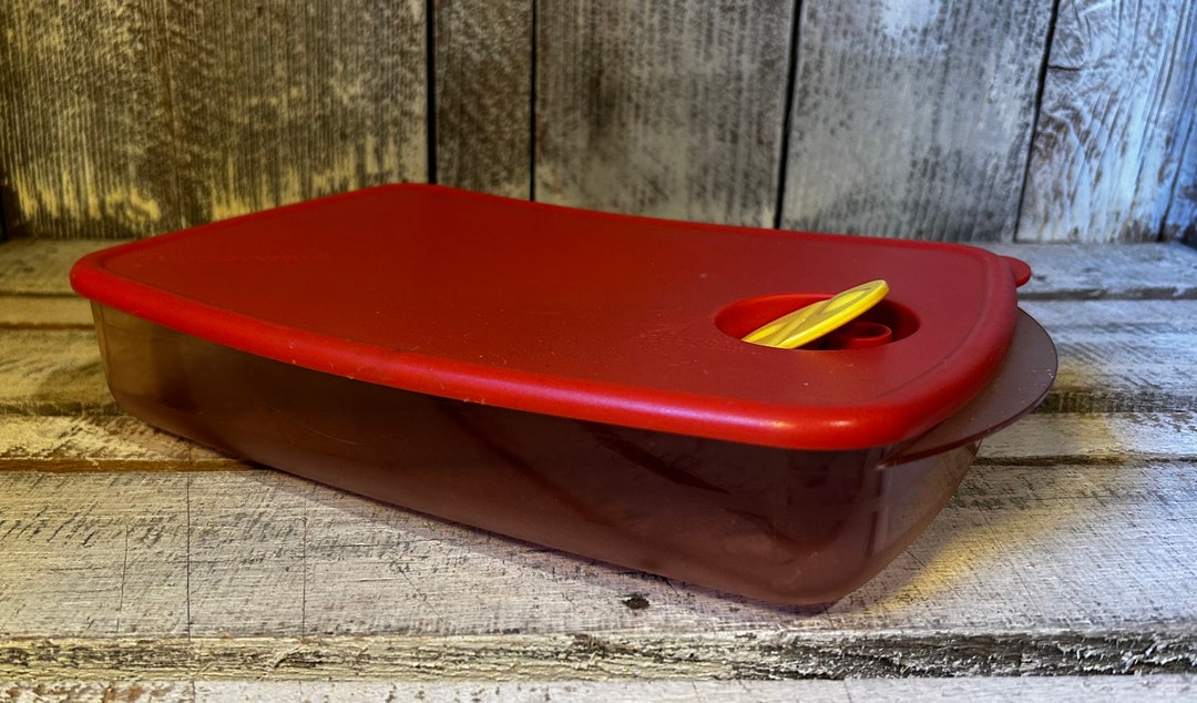 Vintage Tupperware Rock N Serve Microwaveable Container 11 X 7 X 2.5 W ...