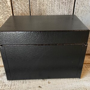 Vintage File Box Black Metal 4 X 6”, Retro Industrial Office Supply - Etsy