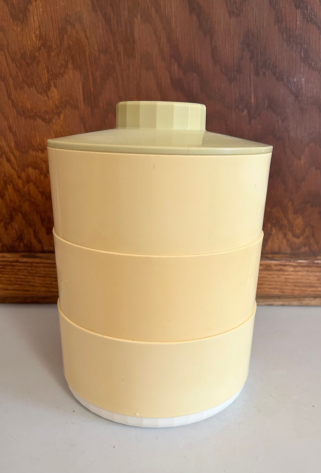 Vintage Tupperware Tower Stacking Storage Bowls X 3, Tupperware Yellow ...