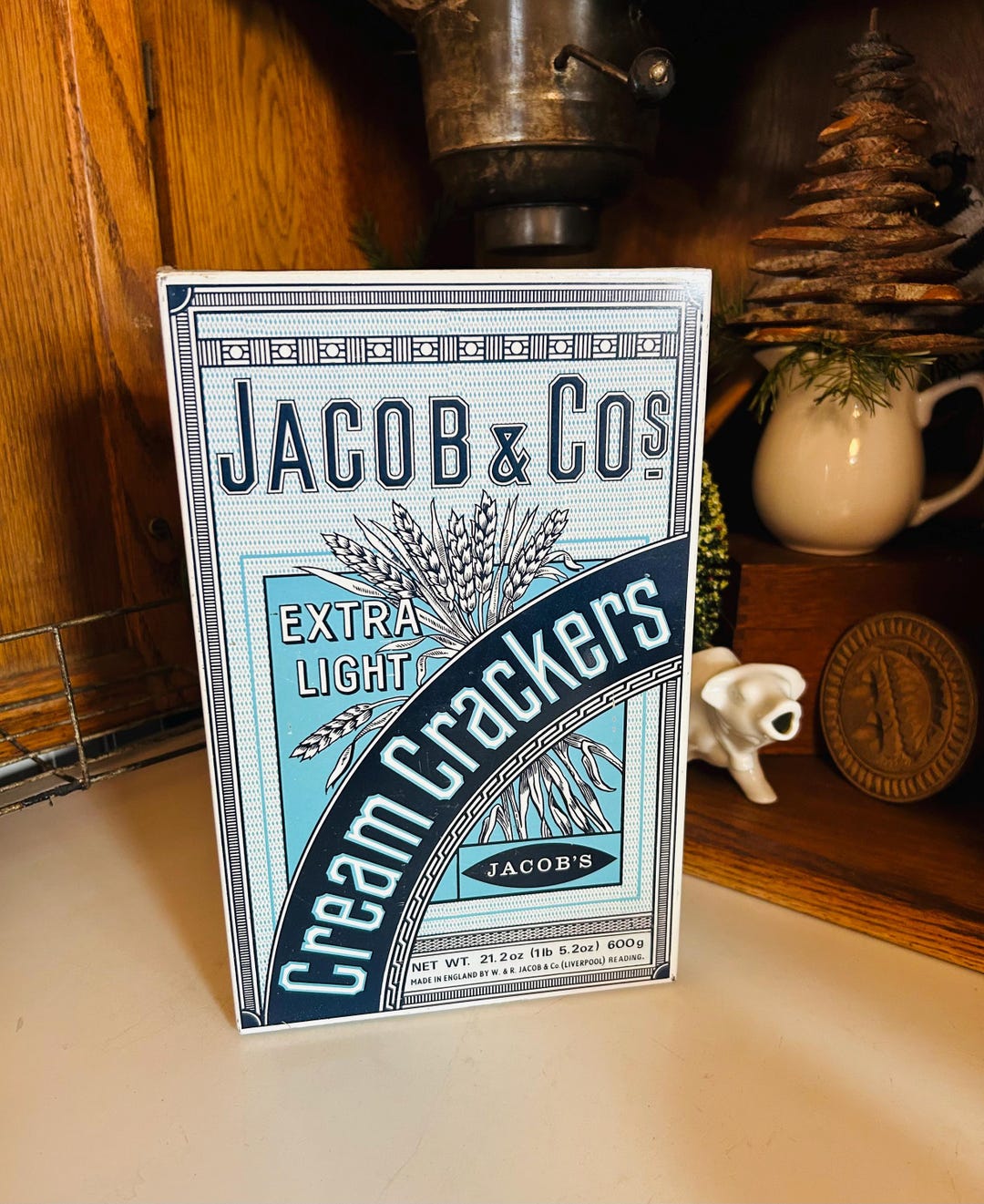 Vintage Jacob's & Co Extra Light Cream Crackers Tin, Advertising Food ...