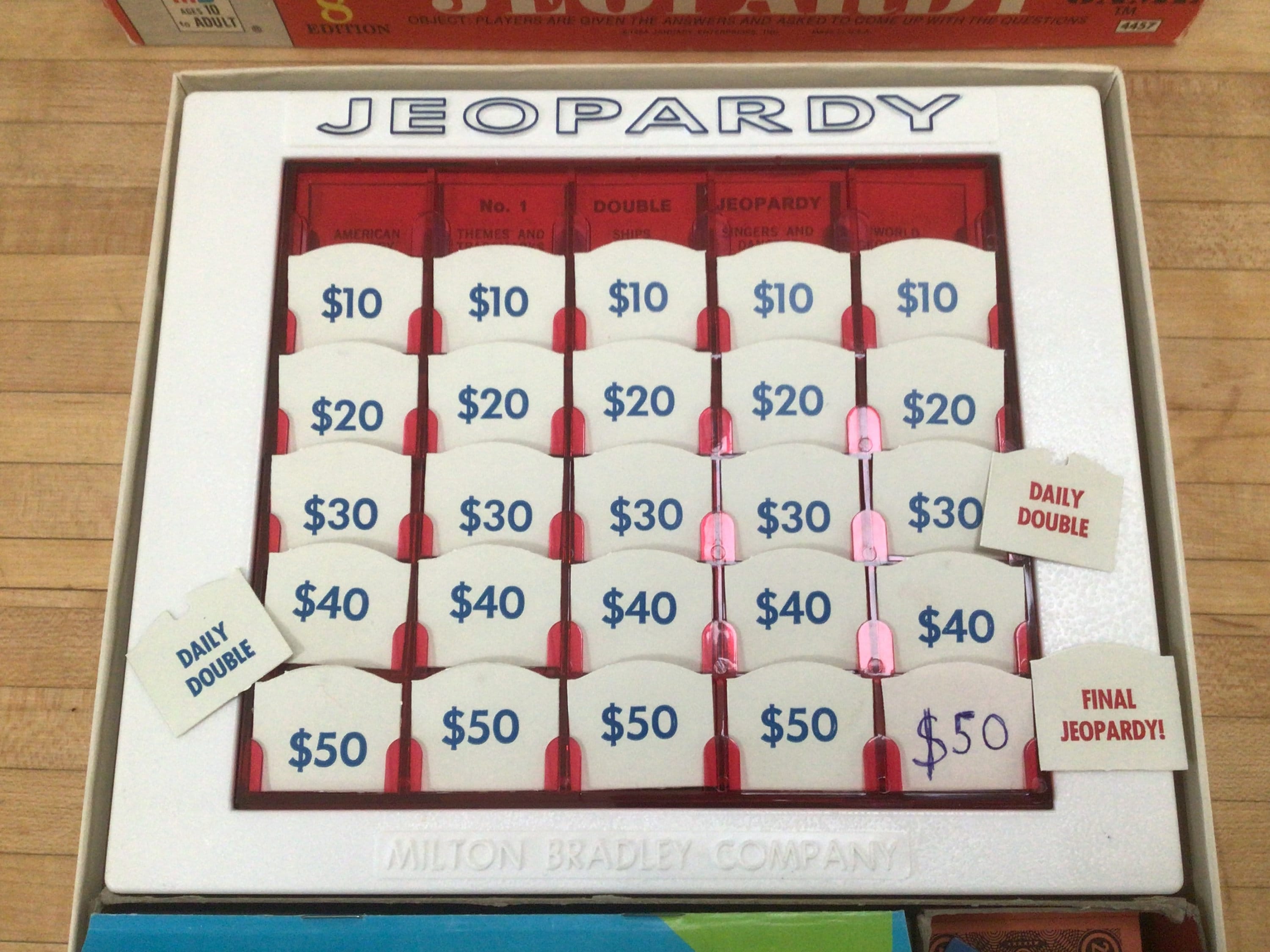 Homemade Jeopardy Board