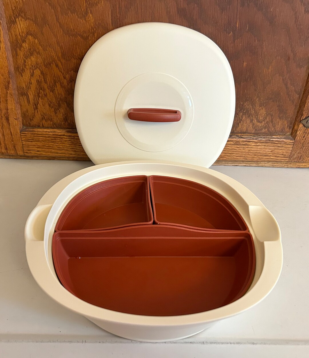 Vintage Tupperware Legacy Insulated Bowl With 3 Inserts and Lid # 3756 ...
