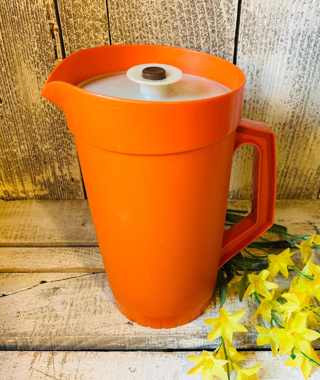 Vintage Tupperware 2 Qt Push Button Pitcher Orange,tupperware 1/2 ...
