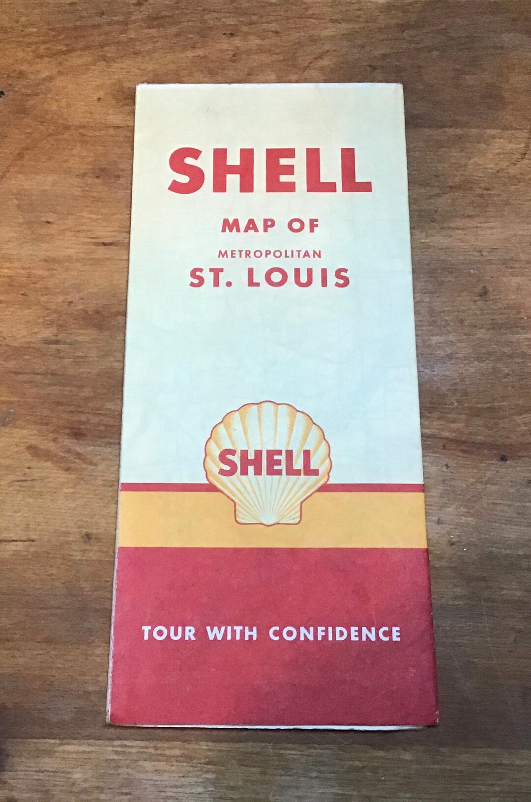 Vintage Road Map 1960s St Louis , MCM Shell St. Louis Paper Tourist Map ...