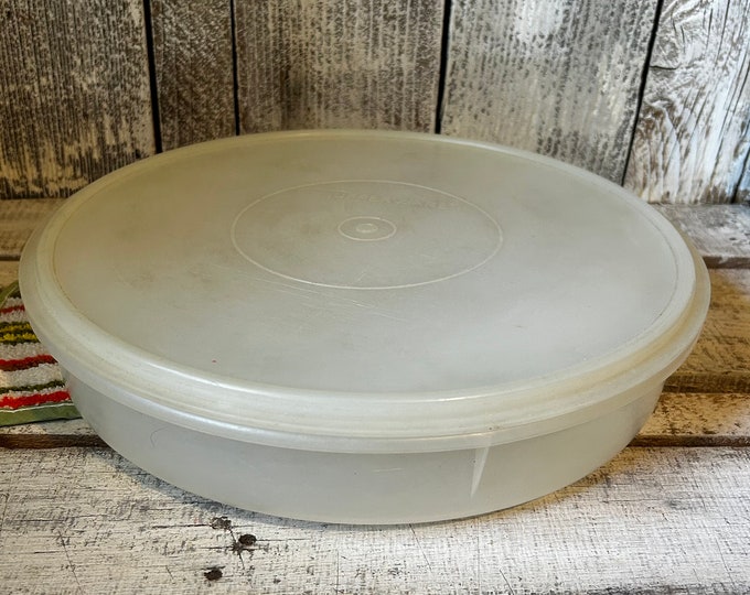 Vintage Tupperware 12” Round Keeper Storage Container # 242, Early ...