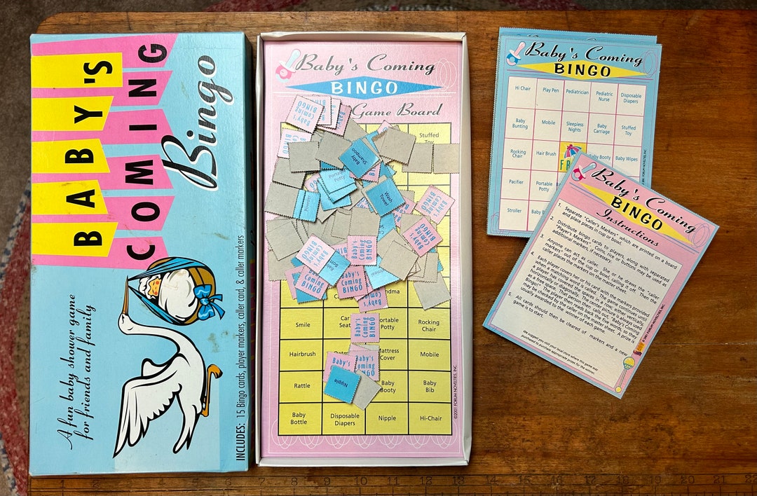 Vintage Kitschy Babys Coming Bingo Game, Baby Shower Game - Etsy
