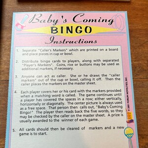 Vintage Kitschy Babys Coming Bingo Game, Baby Shower Game - Etsy