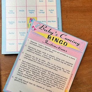 Vintage Kitschy Babys Coming Bingo Game, Baby Shower Game - Etsy