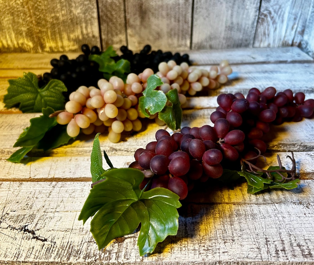 Vintage Faux Plastic Grape Clusters Choose From Purple White or Red ...