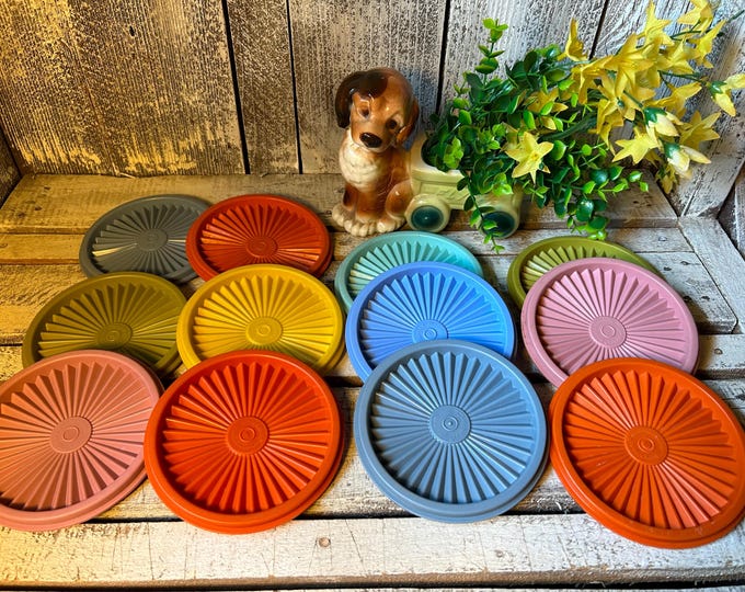 Vintage Tupperware Servalier Starburst Lids # 812, Your Choice 4.75 ...