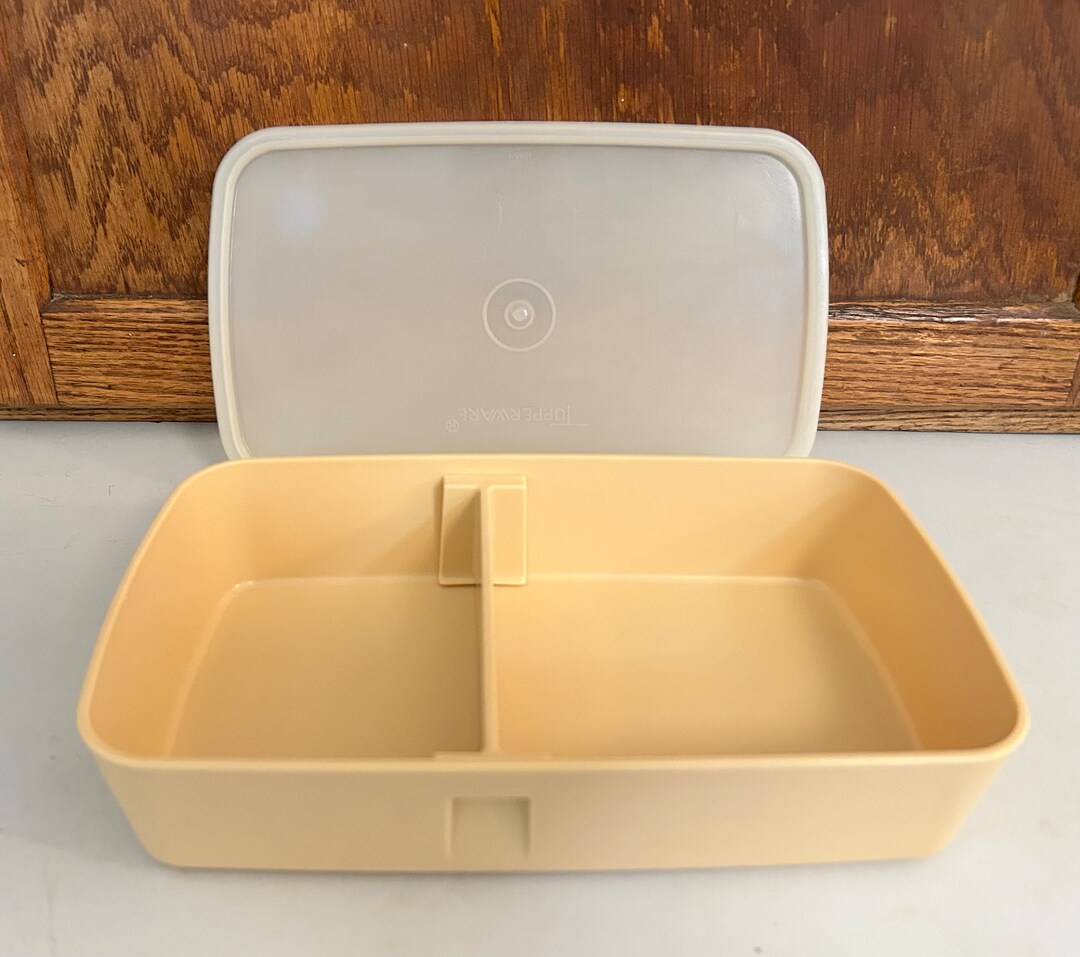 Vintage Tupperware 2 Compartment Tray Container 1284, 2 Cup Tupperware ...