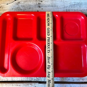 Set of 6 Vintage Red Divided Lunch Trays - Etsy