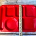 Set of 6 Vintage Red Divided Lunch Trays - Etsy