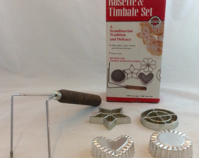 Vintage Double Rosette and Timbale Set , Norpro Scandinavian Rosette ...