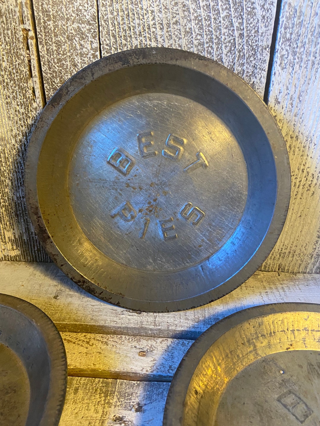 Vintage Pie Pan Embossed With Best Pies, Vintage Pie Tin Embossed With ...