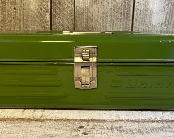 Vintage Metal Fishing Tackle Tool Box Avocado Green, New Old Stock ...