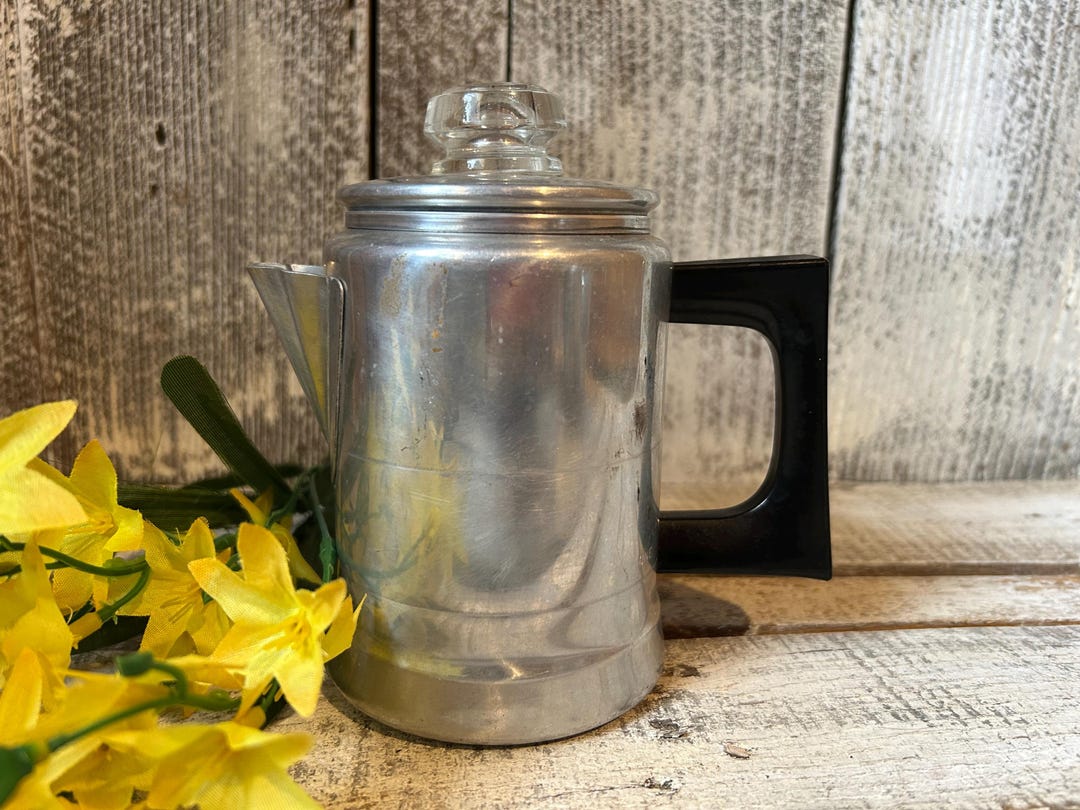 Vintage Comet Aluminum Coffee Pot Percolator 2 Cup USA Made, Camping ...