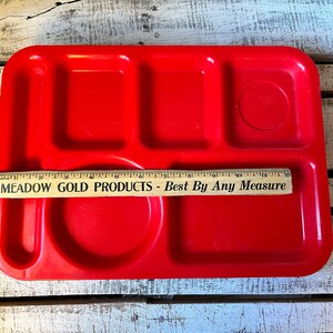 Set of 6 Vintage Red Divided Lunch Trays - Etsy