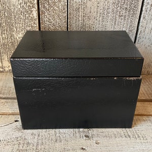 Vintage File Box Black Metal 4 X 6”, Retro Industrial Office Supply - Etsy