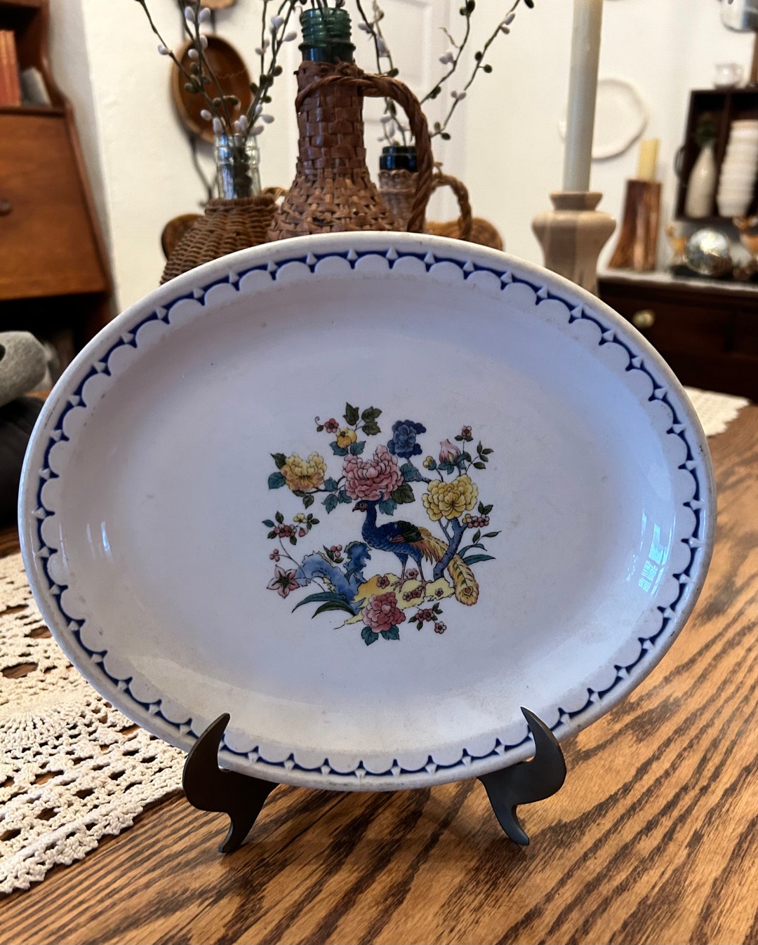 Vintage Milwaukee Railroad Peacock Pattern Plates/platters *your Choice ...