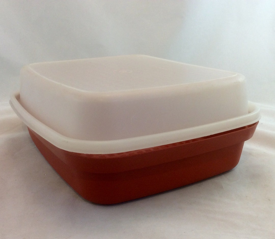 Vintage Tupperware Lg Season Serve Meat Marinate Container Paprika Red ...