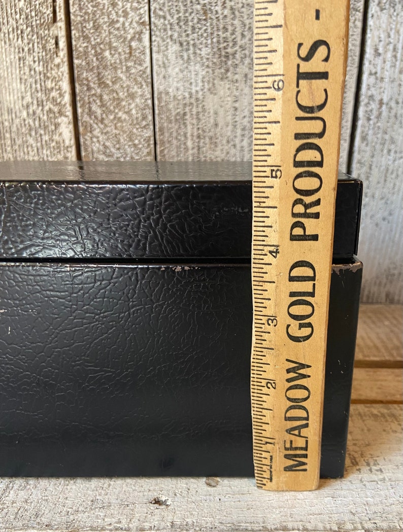 Vintage File Box Black Metal 4 X 6”, Retro Industrial Office Supply - Etsy