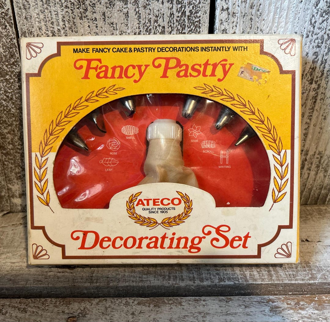 Vintage Fancy Pastry Decorating Set for Cookies Cakes & More USA Made ...