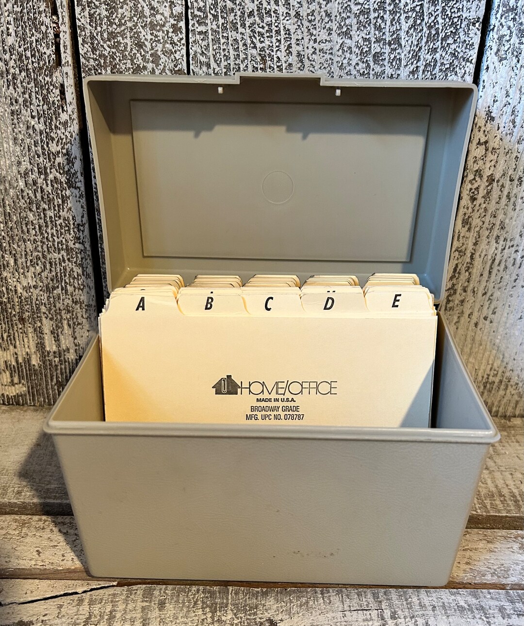 Vintage Plastic File Box Beige 4 X 6 With ABC Dividers, Plastic Recipe ...