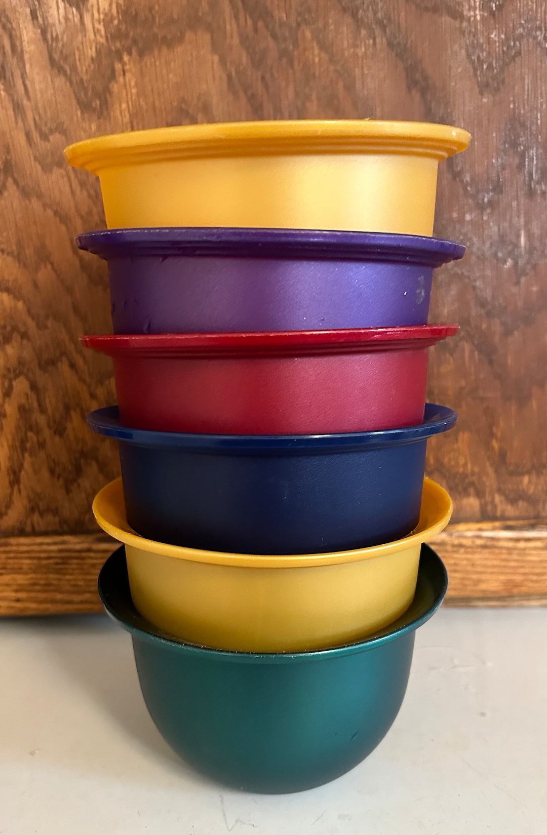 Vintage Tupperware Impressions Bowls X 6, Six Tupperware Single Serving ...
