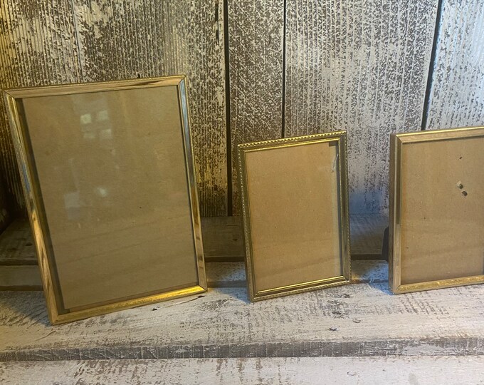 Vintage Gold Tone Single Metal Picture Frames *your Choice*, 3 X 5” or ...