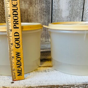 Vintage Tupperware Set of 4 Round Clear Canisters Containers W Almond ...