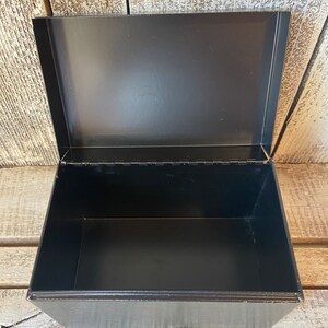 Vintage File Box Black Metal 4 X 6, Retro Industrial Office Supply - Etsy