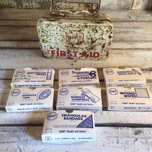 Vintage First Aid Kit Wall Hung Complete W First Aid Supplies - Etsy