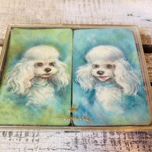 Vintage Hallmark Poodle Playing Cards Double Deck Boxed - Etsy